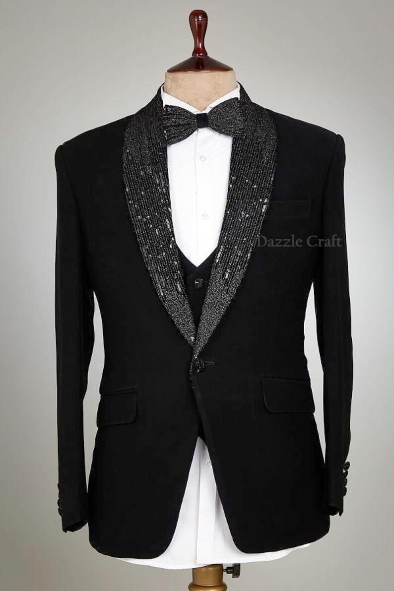 Designer Embroidered Italian Tuxedo Suit Elegant Suit Perfect Formal ...