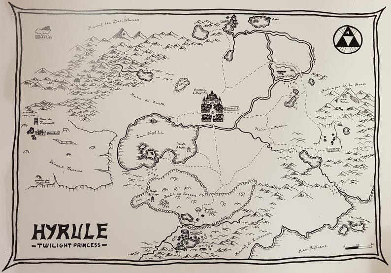 Hyrule Map - Etsy