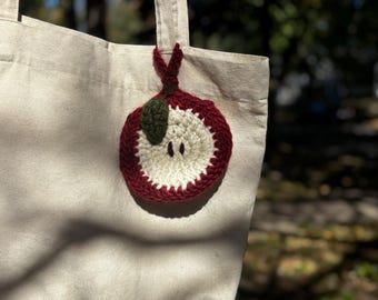 Apple Tote Bag | Granny Square Bag | Crochet Apple Keychain | Bag ...