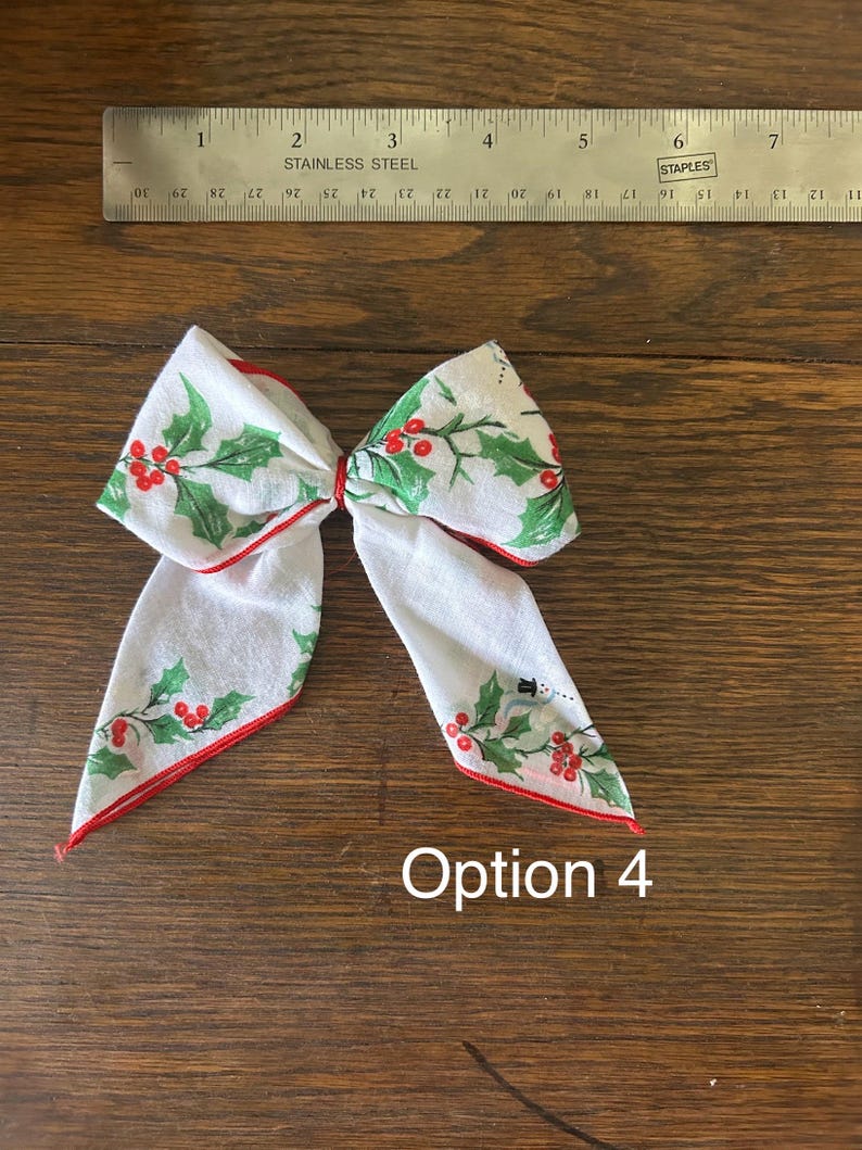 Christmas Handkerchief Bows - Etsy