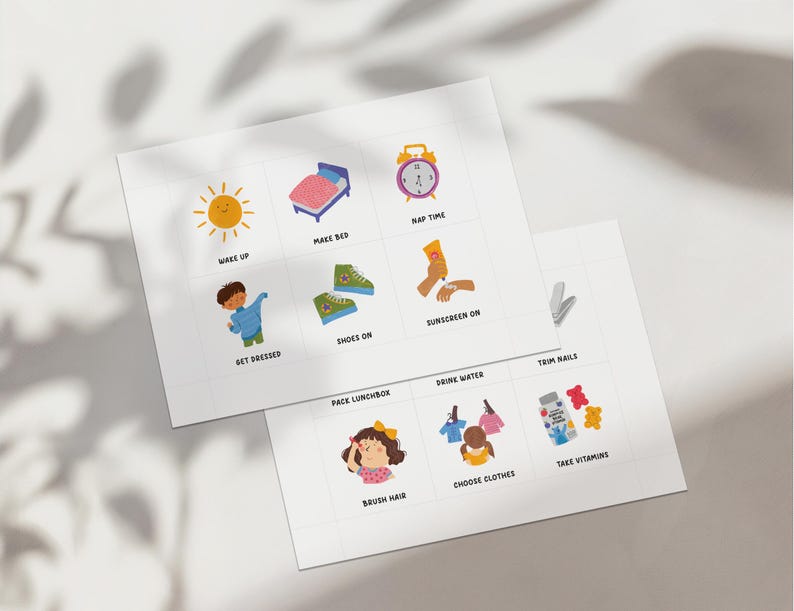 Morning Routine Cards for Preschool & Home School, Ritual Learning ...