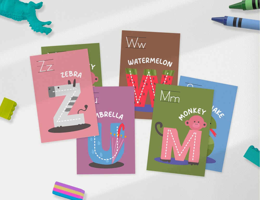 Dotted Capital Letter Mnemonic, Alphabet Animal Cards, Montessori ...