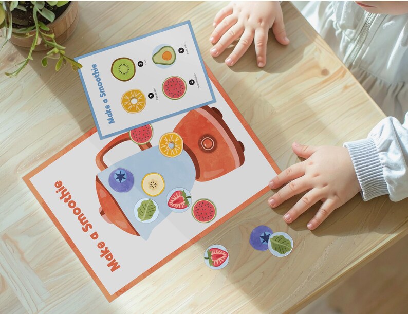 Make a Smoothie Counting Game Early Learning Printable - Etsy