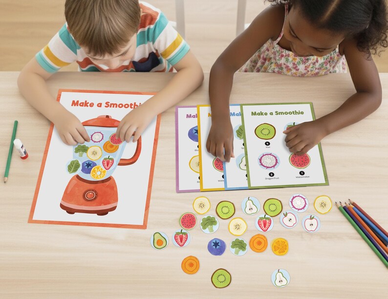 Make a Smoothie Counting Game Early Learning Printable - Etsy