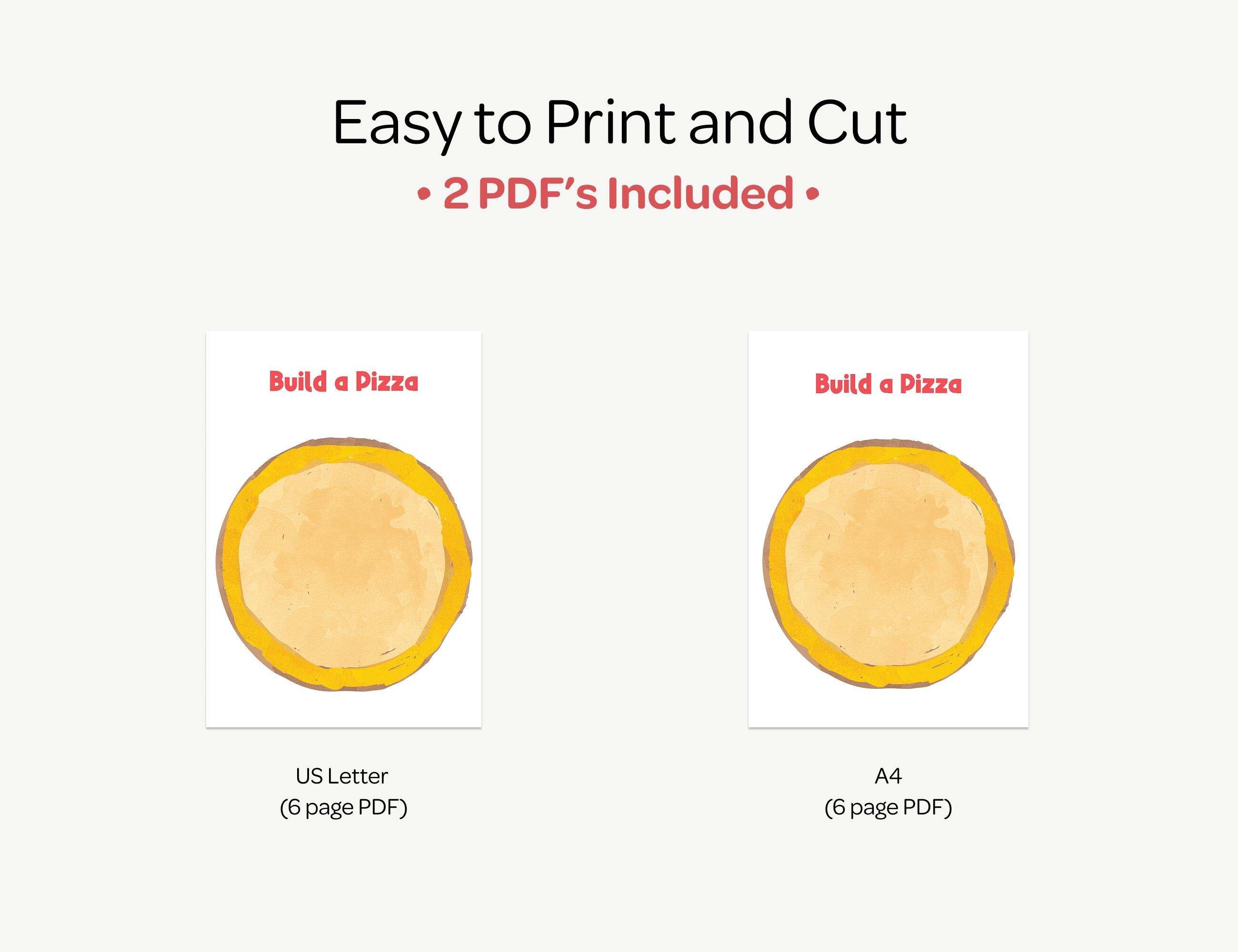 Build a Pizza Printable for Kids, Preschool, Toddler Counting ...