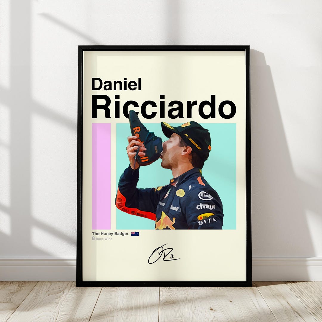 Daniel Ricciardo (instant Download) F1 Redbull Racing Poster ...
