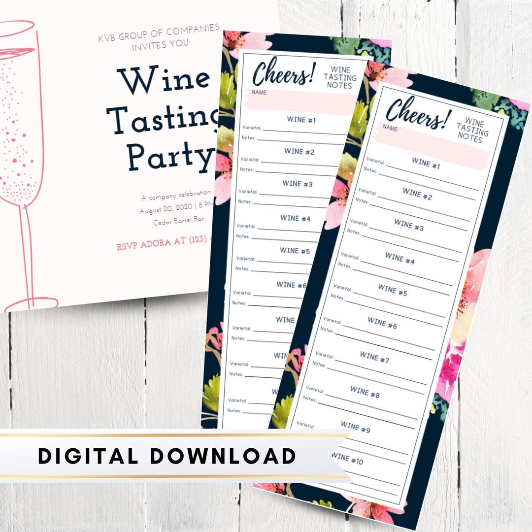 Wine Tasting Cards - Score Sheet - Etsy