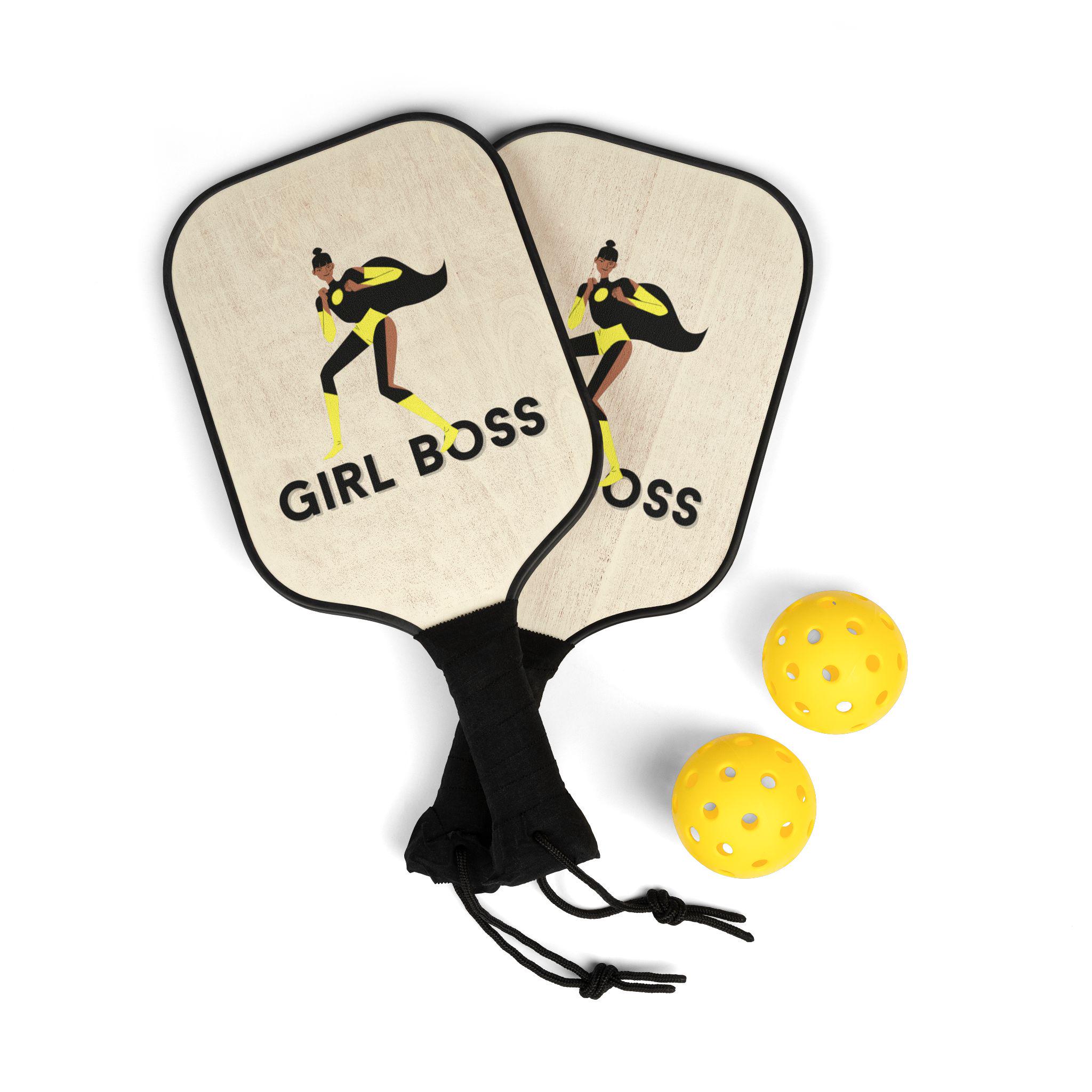 Girl Boss Wooden Pickleball Set: Indoor/outdoor Game - Etsy
