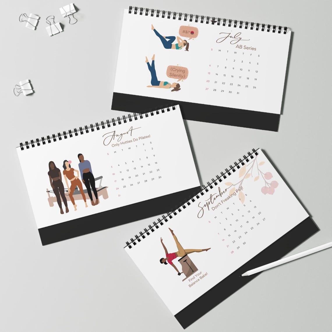 Funny IYKYK Pilates Calendar, 2025 Desktop Calendar, Pilates Instructor ...