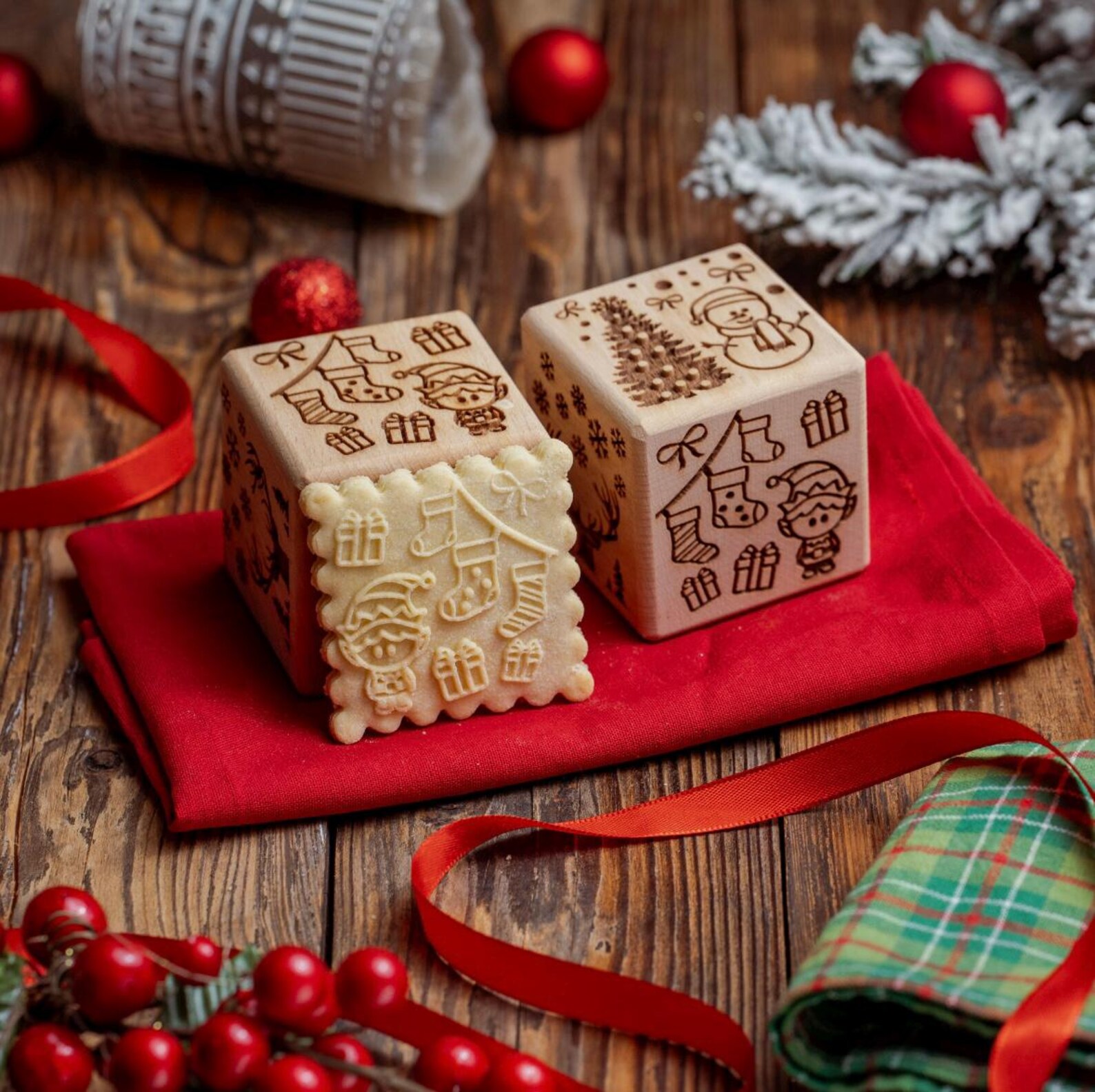 CHRISTMAS STAMP, Baking Tool, Cookie Stamp - Etsy