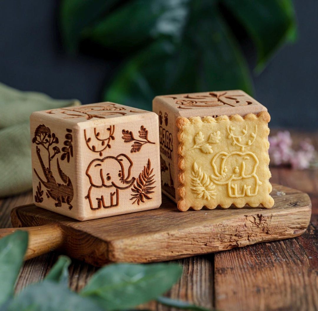 SAFARI CUBE, Baking Tool, Cookie Stamp - Etsy
