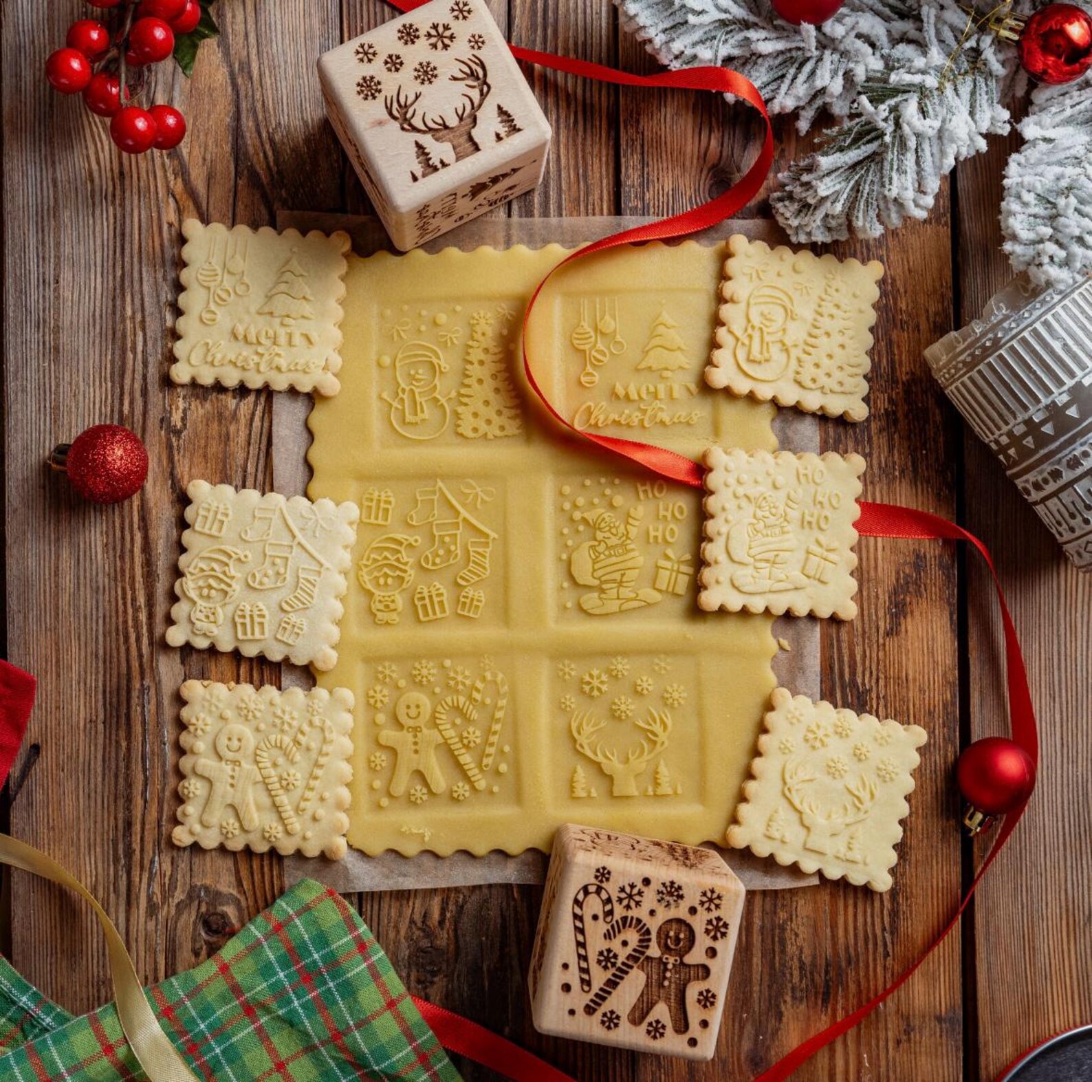 CHRISTMAS STAMP, Baking Tool, Cookie Stamp - Etsy