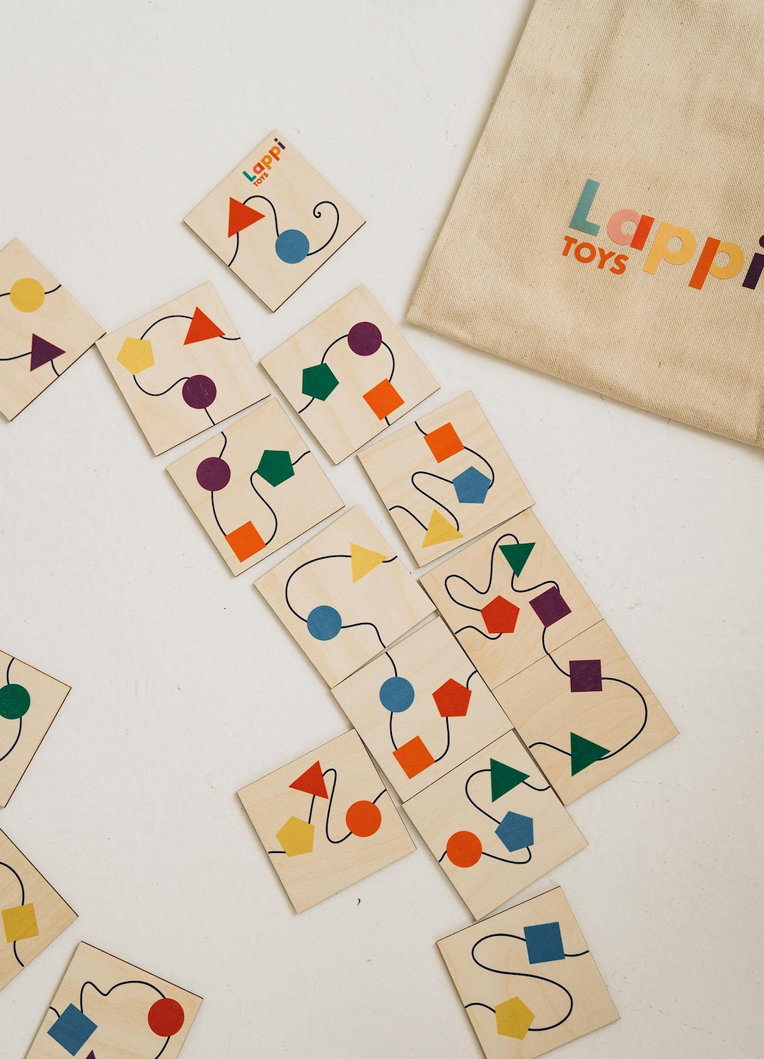 Domino - Colors and Shapes - Montessori Game - Etsy