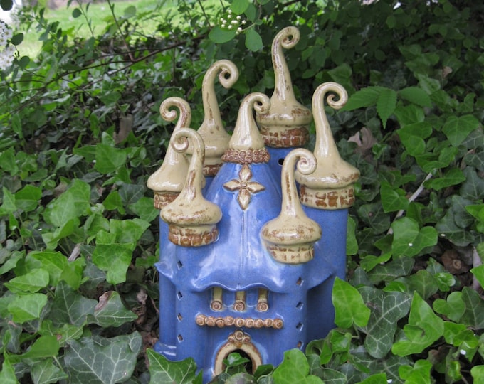 Ceramic Castle Handbuilt Russian Fairy Nightlight Keepsake Ooak Lantern ...