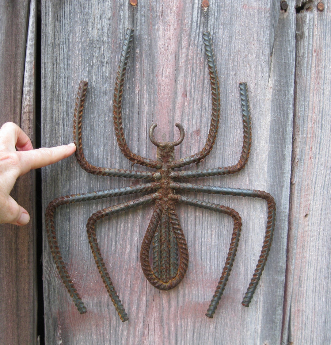 Metal Spider Rebar One of a Kind Original Garden Art Rustic Halloween ...
