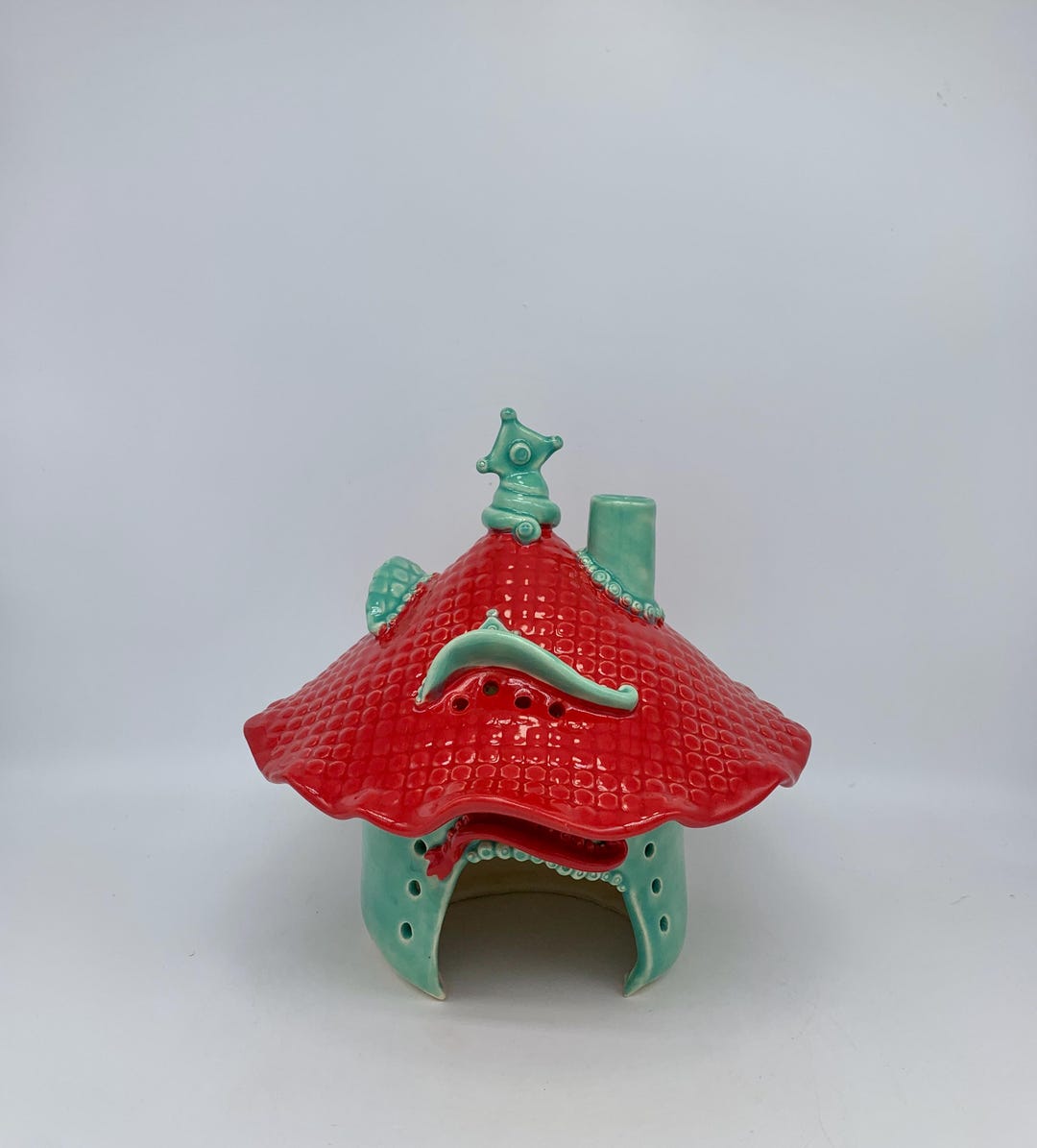 Stoneware Toad House Original Art Ceramic Yard Art Outdoor Ornament ...