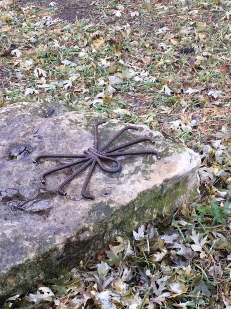 Metal Spider Rebar Spider Sculpture Man's Gift Claysoul - Etsy