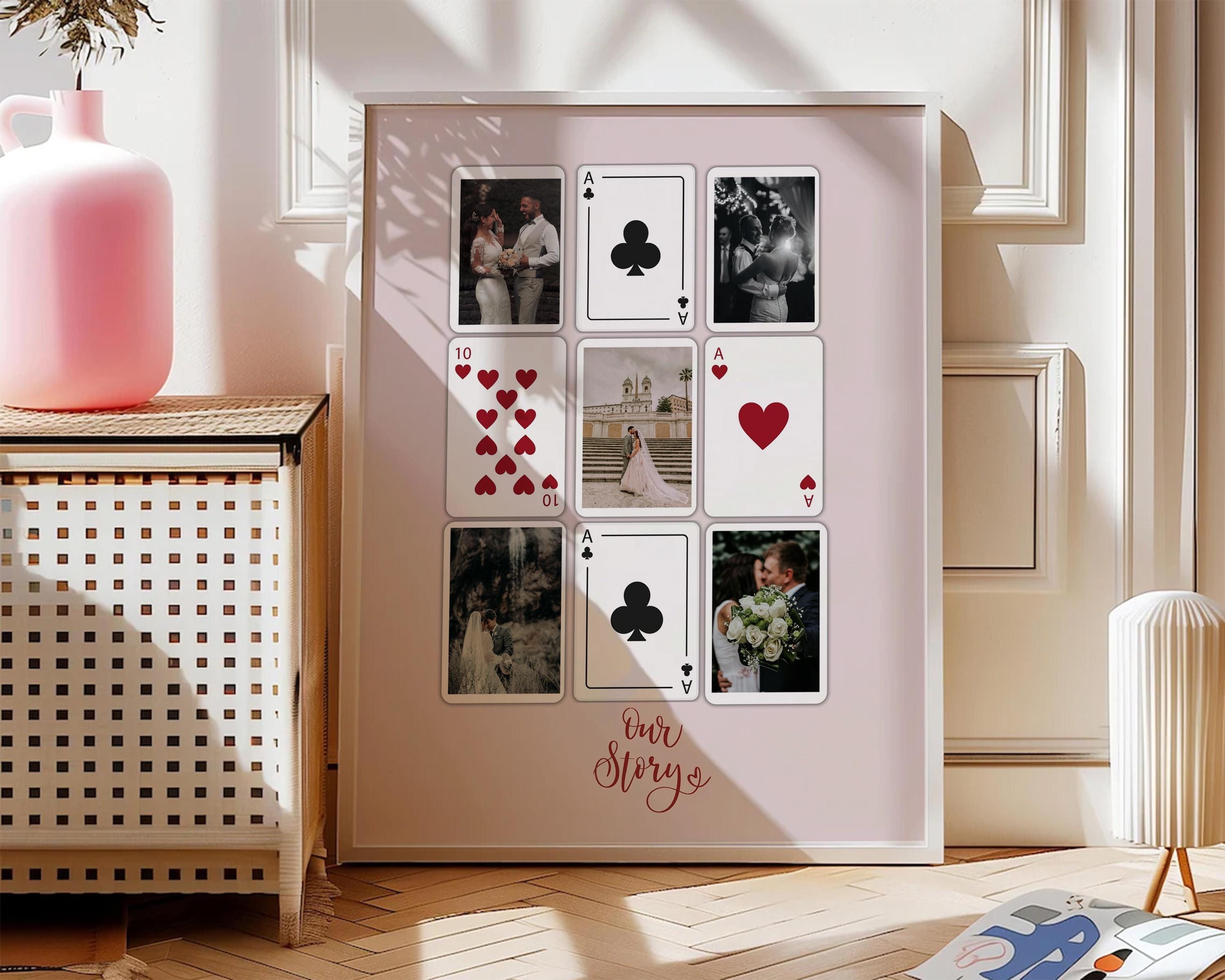 Personalized Playing Cards Photo Collage Print, Custom Wall Art ...