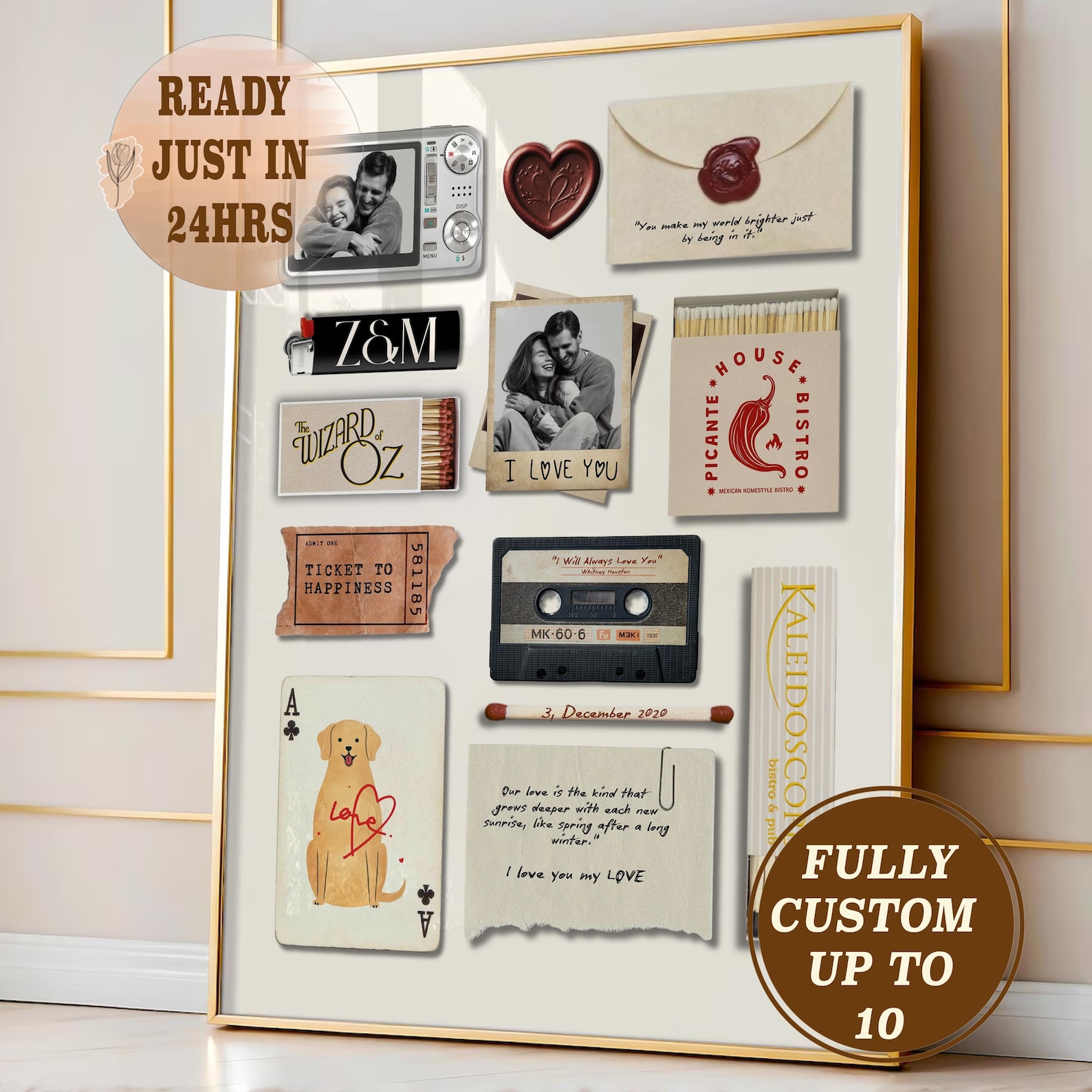 Anniversary Gift for Boyfriend | Editable Matchbook Poster Template ...