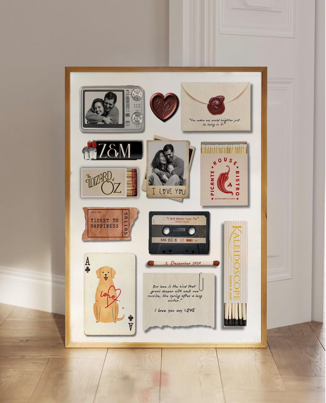 Anniversary Gift for Boyfriend | Editable Matchbook Poster Template ...