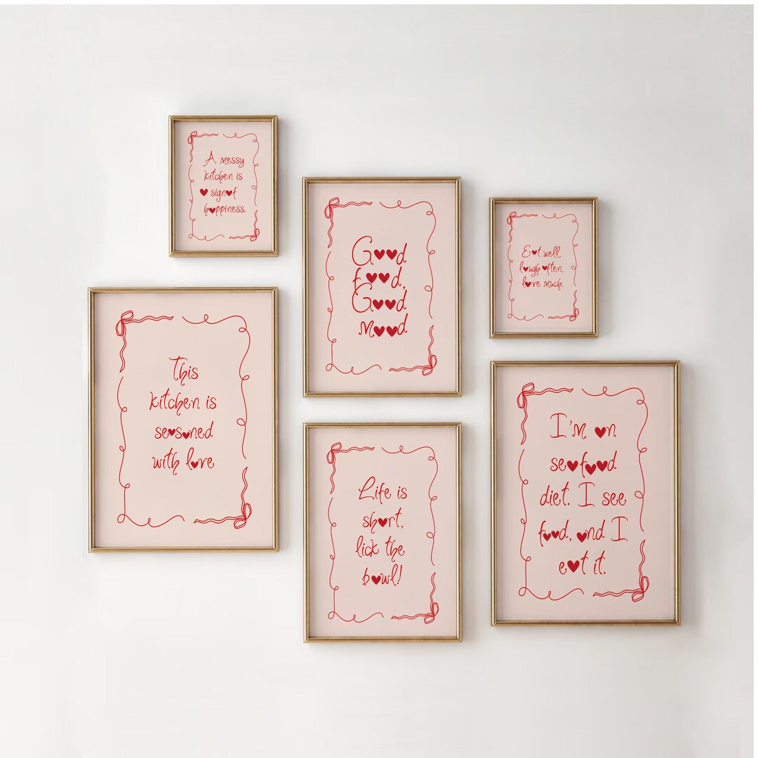 Kitchen Prints Modern Kitchen Decor Trendy Kitchen Wall Art Cute ...