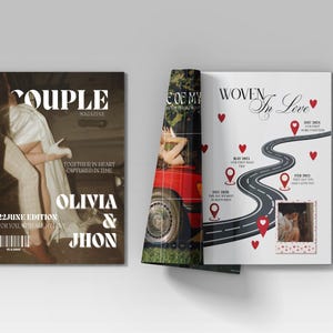 Personalized Couples Magazine Template | Anniversary Gift | Custom Gift ...