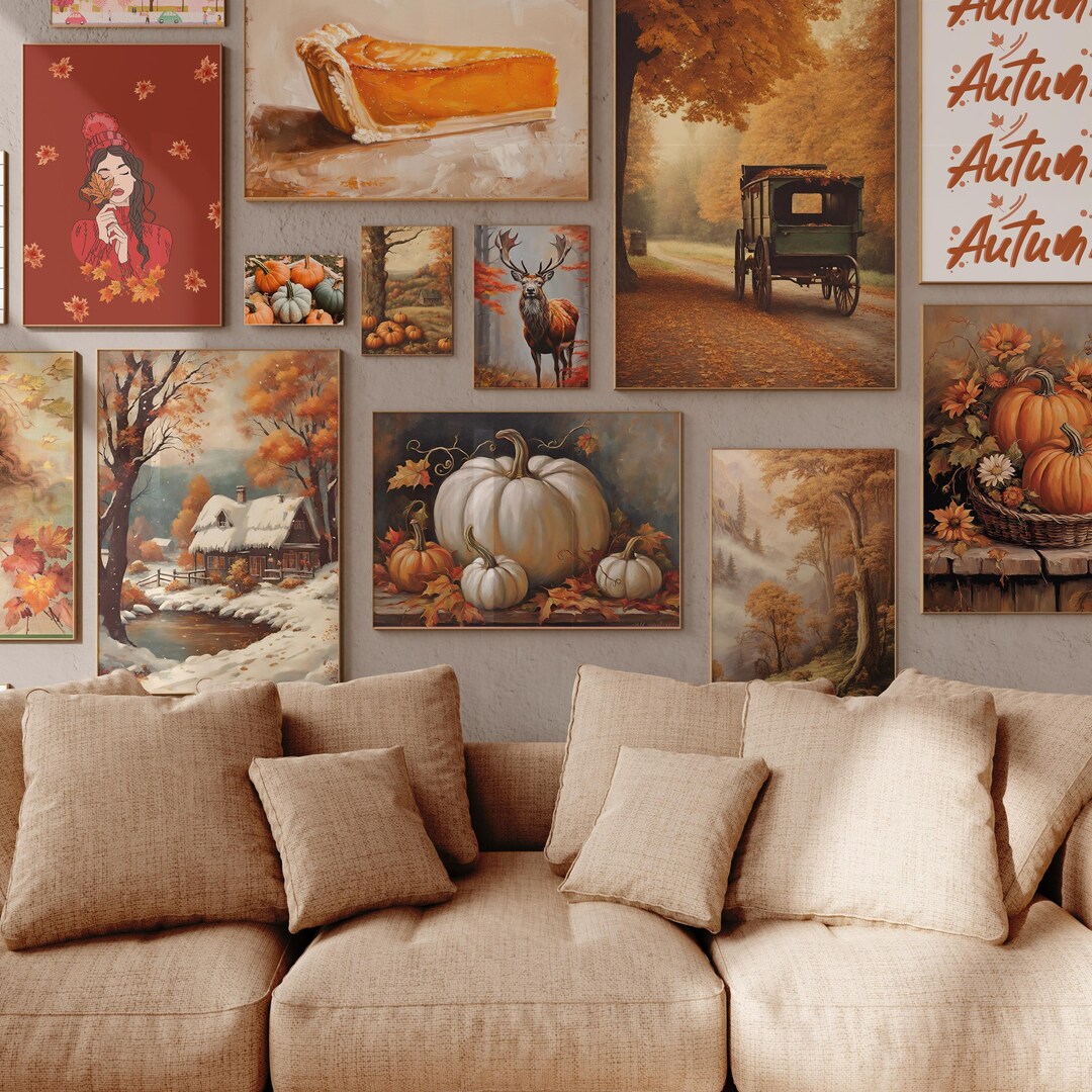 500+ Vintage Fall Art Prints: Eclectic Autumn Gallery Wall (digital ...