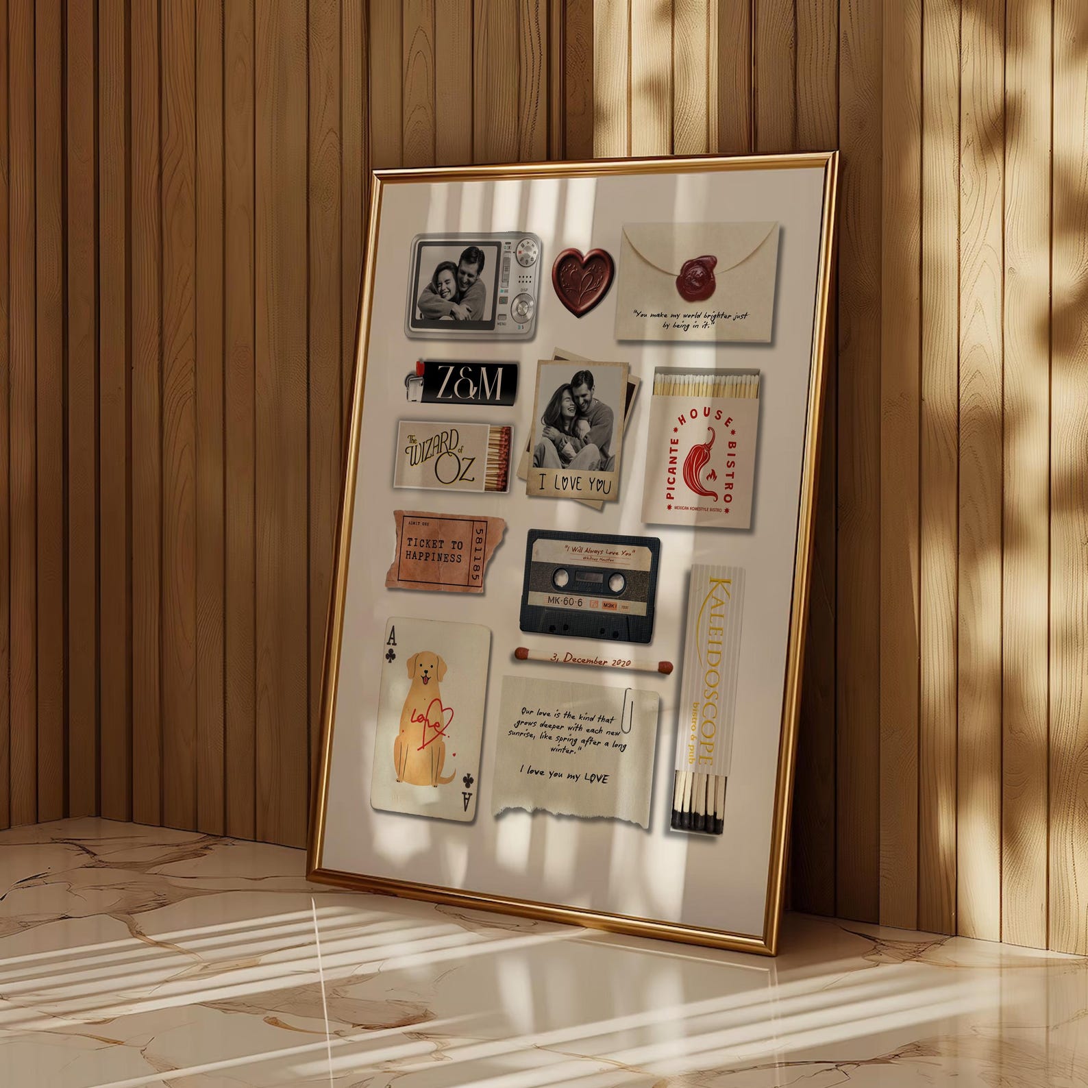 Anniversary Gift for Boyfriend | Editable Matchbook Poster Template ...