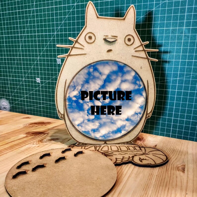 Support Photo 3D Totoro Laser Decoupé File 3mm - Etsy