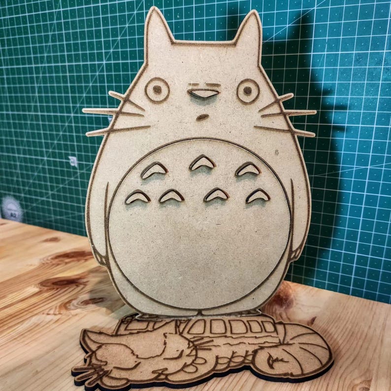 Support Photo 3D Totoro Laser Decoupé File 3mm - Etsy