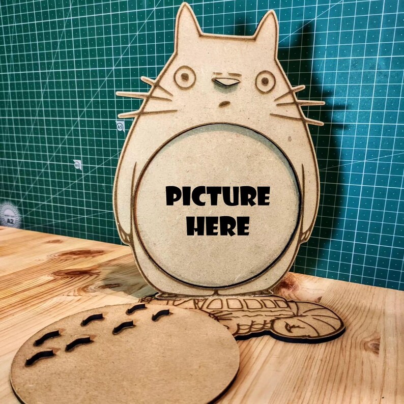 Support Photo 3D Totoro Laser Decoupé File 3mm - Etsy
