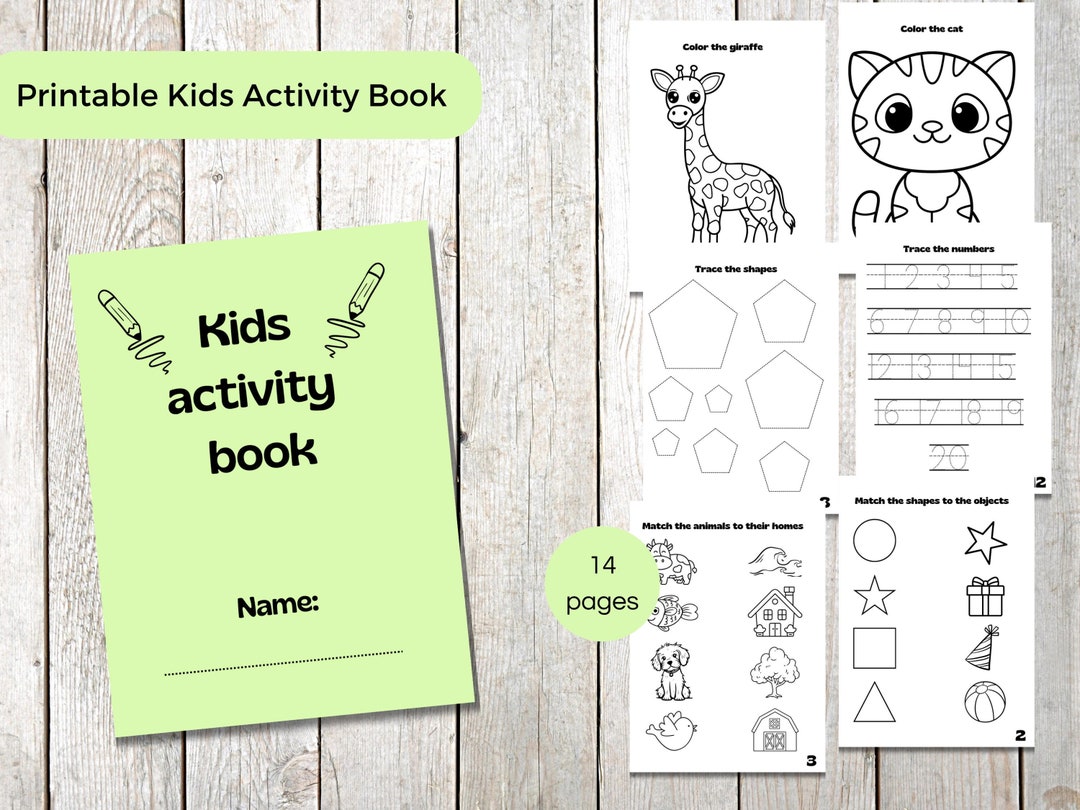 Activity Book for Kids Coloring Pages for Kids Printable Activity Book ...