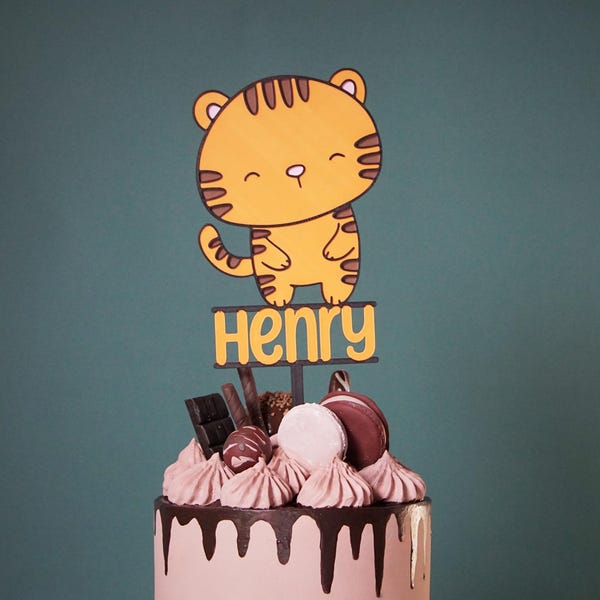 Tiger Cake Topper - Etsy UK