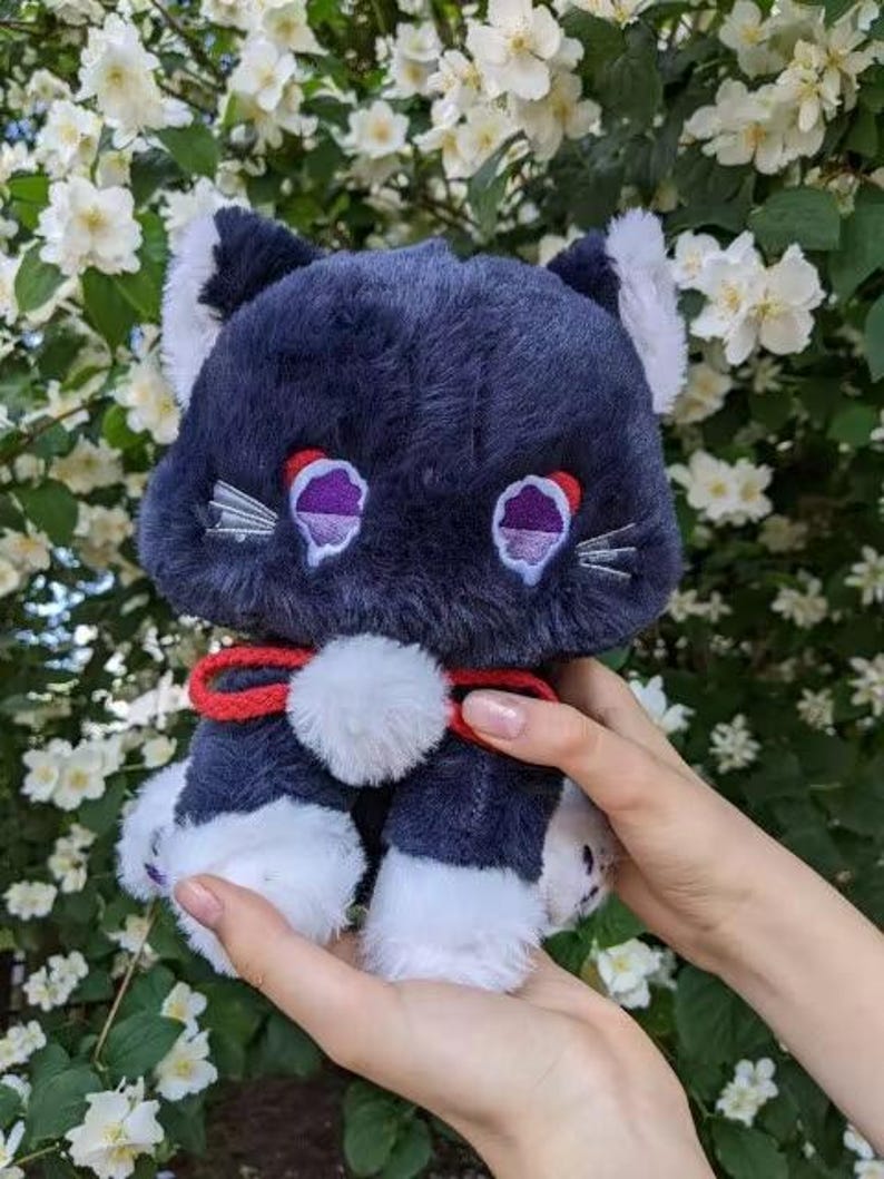Genshin Impact Scaramouche Cat Plush Toy - Etsy
