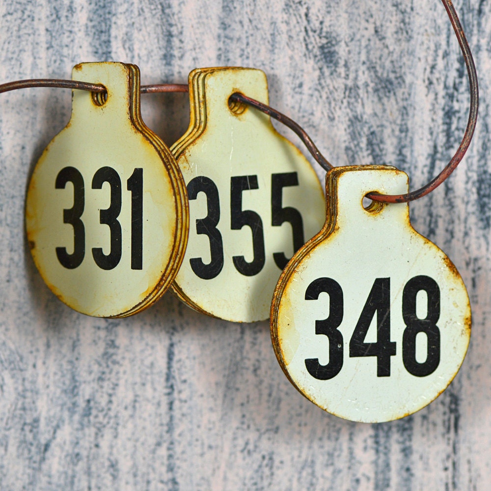 Antique Metal Tag... Home Decor... Salvaged Number... Found - Etsy