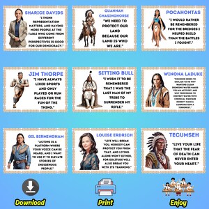 Printable Famous Native Americans Posters| National Native American ...