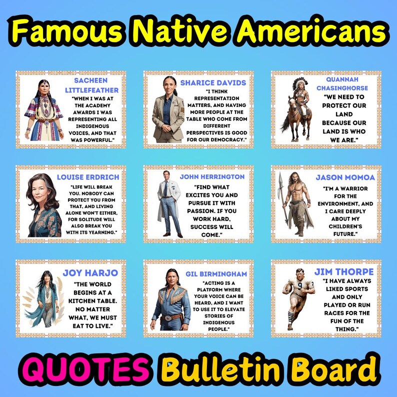 Printable Famous Native Americans Posters| National Native American ...