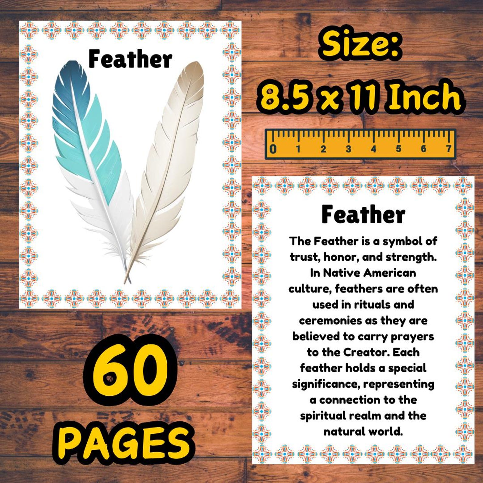 Native American Heritage Month Symbol Matching Flashcards for Cultural ...