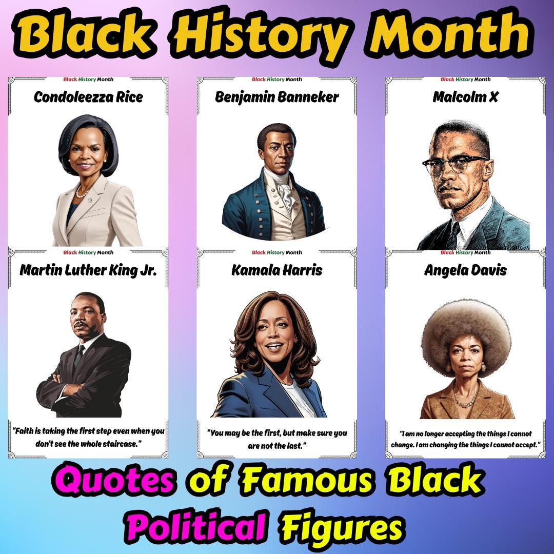 Black History Month Bulletin Board | Inspirational Quotes Poster Set ...
