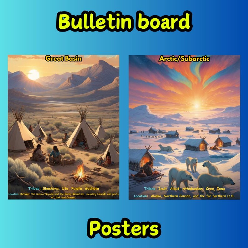 Printable Native American Regions Posters, Indigenous Cultural Regions ...