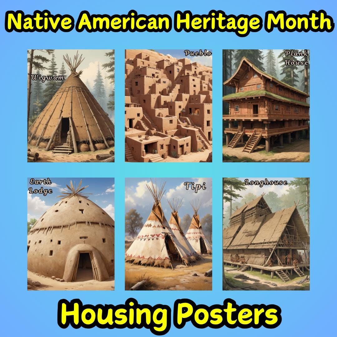 Printable Native American Homes Posters | Indigenous Housing Types ...