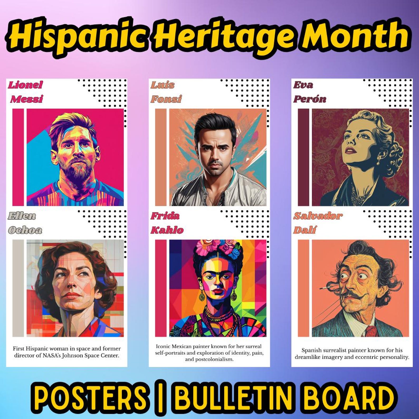 Hispanic Heritage Month Interactive Posters & Activities | Bulletin ...