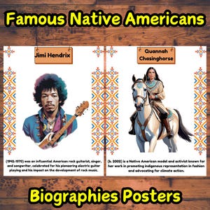 Native American Heritage Month Biographies Posters | 34 Influential ...