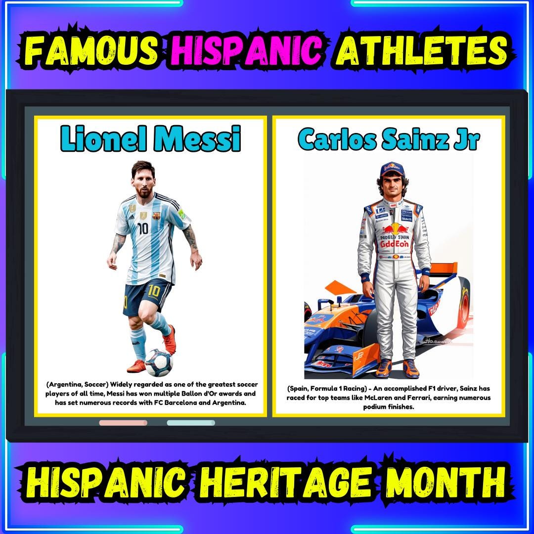 26 Famous Hispanic Athletes Posters | Hispanic Heritage Month Classroom ...