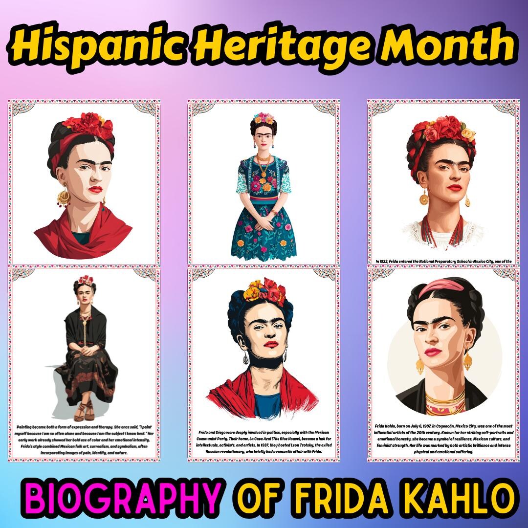 Frida Kahlo Posters | Women’s History + Hispanic Heritage Month ...