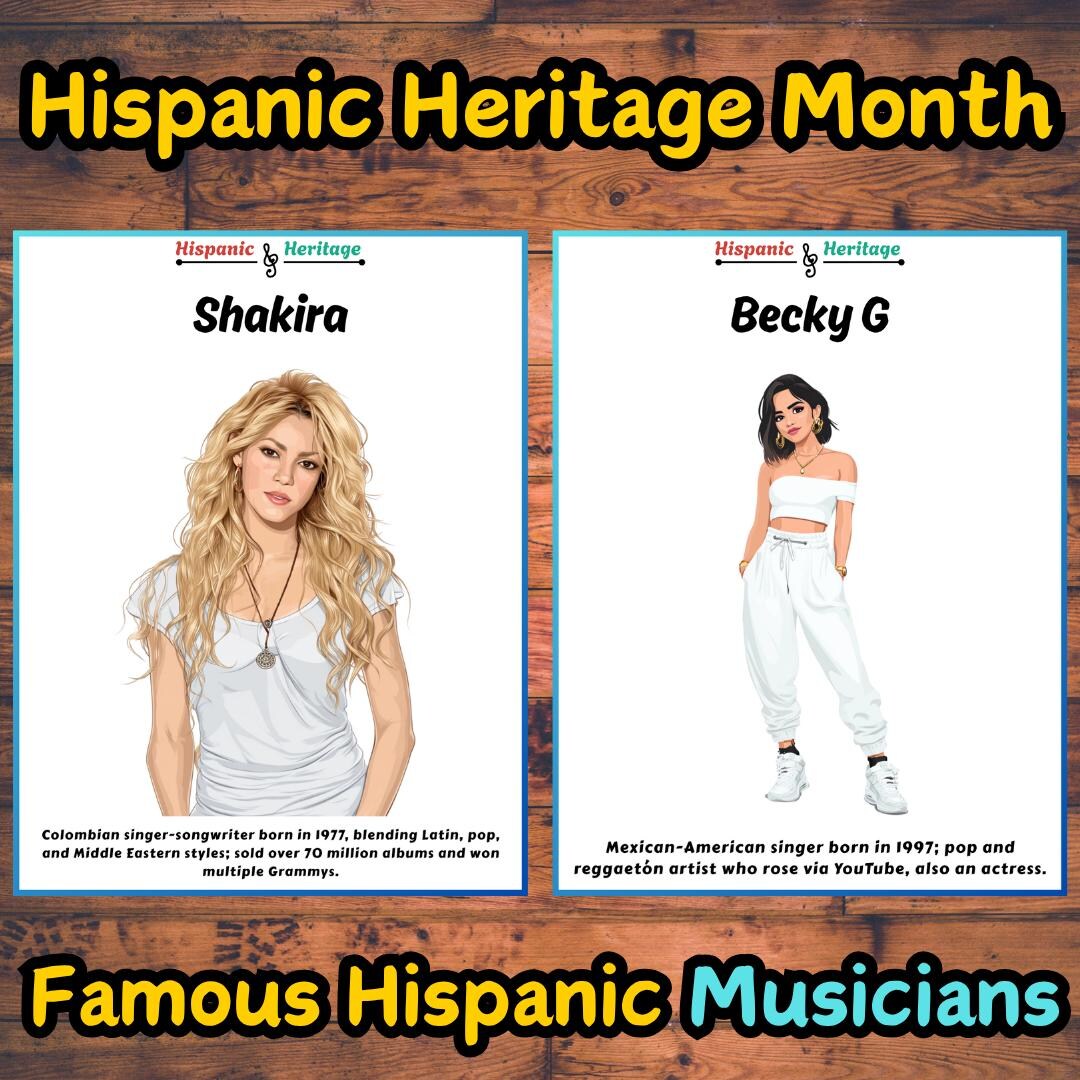 37 Famous Hispanic Musicians Posters | Hispanic Heritage Month ...