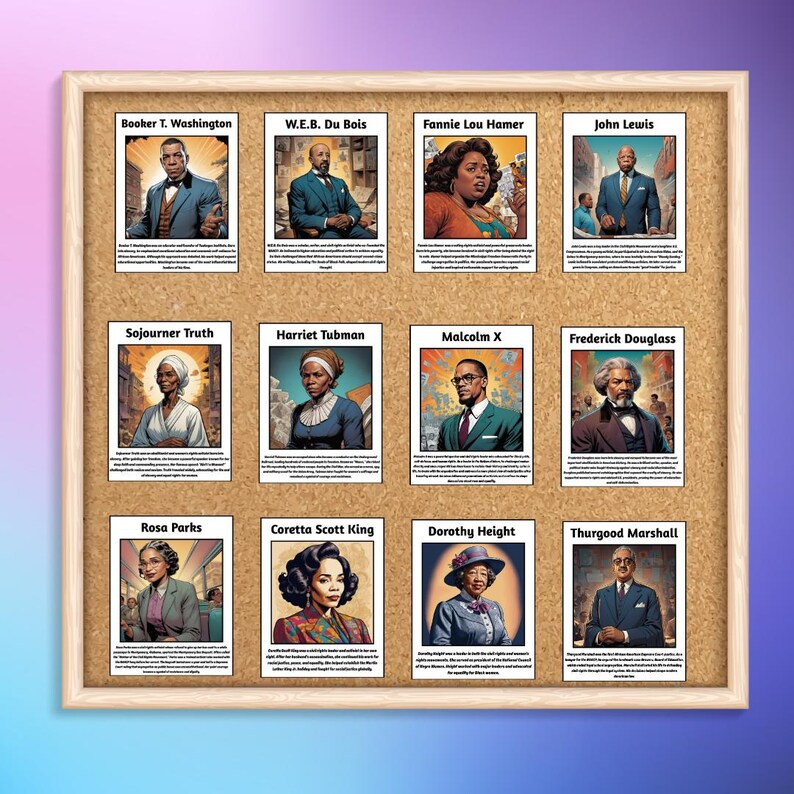 Black History Month Posters Bulletin Board | Inspiring Black Leaders ...