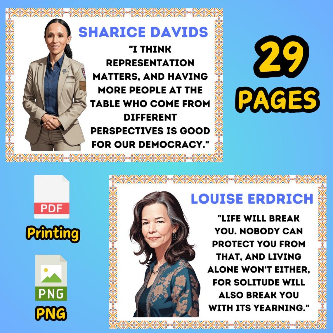 Printable Famous Native Americans Posters| National Native American ...