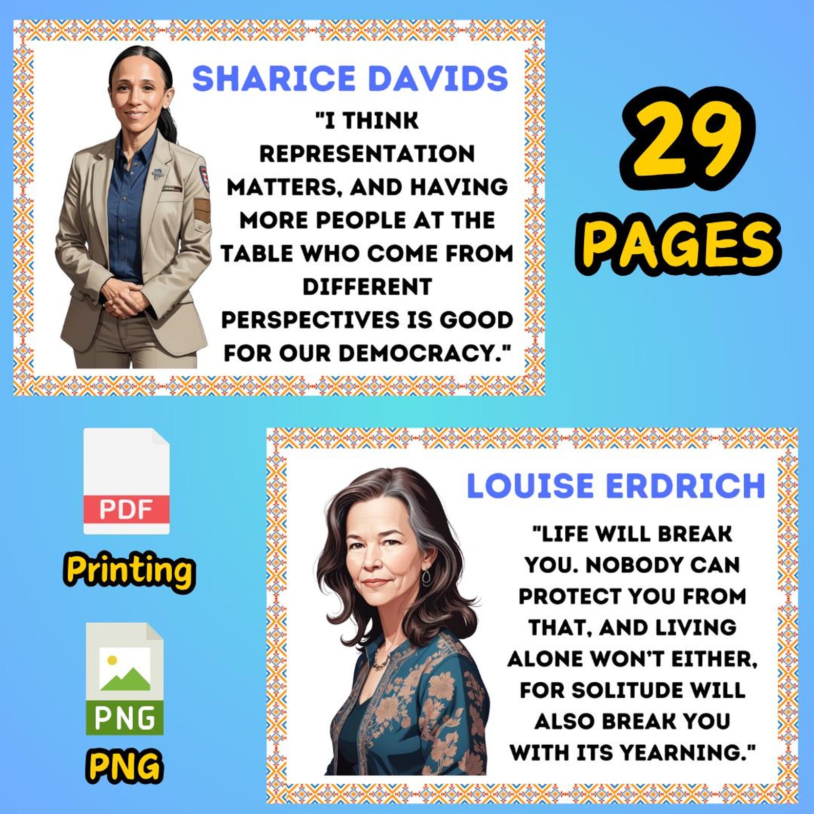 Printable Famous Native Americans Posters| National Native American ...