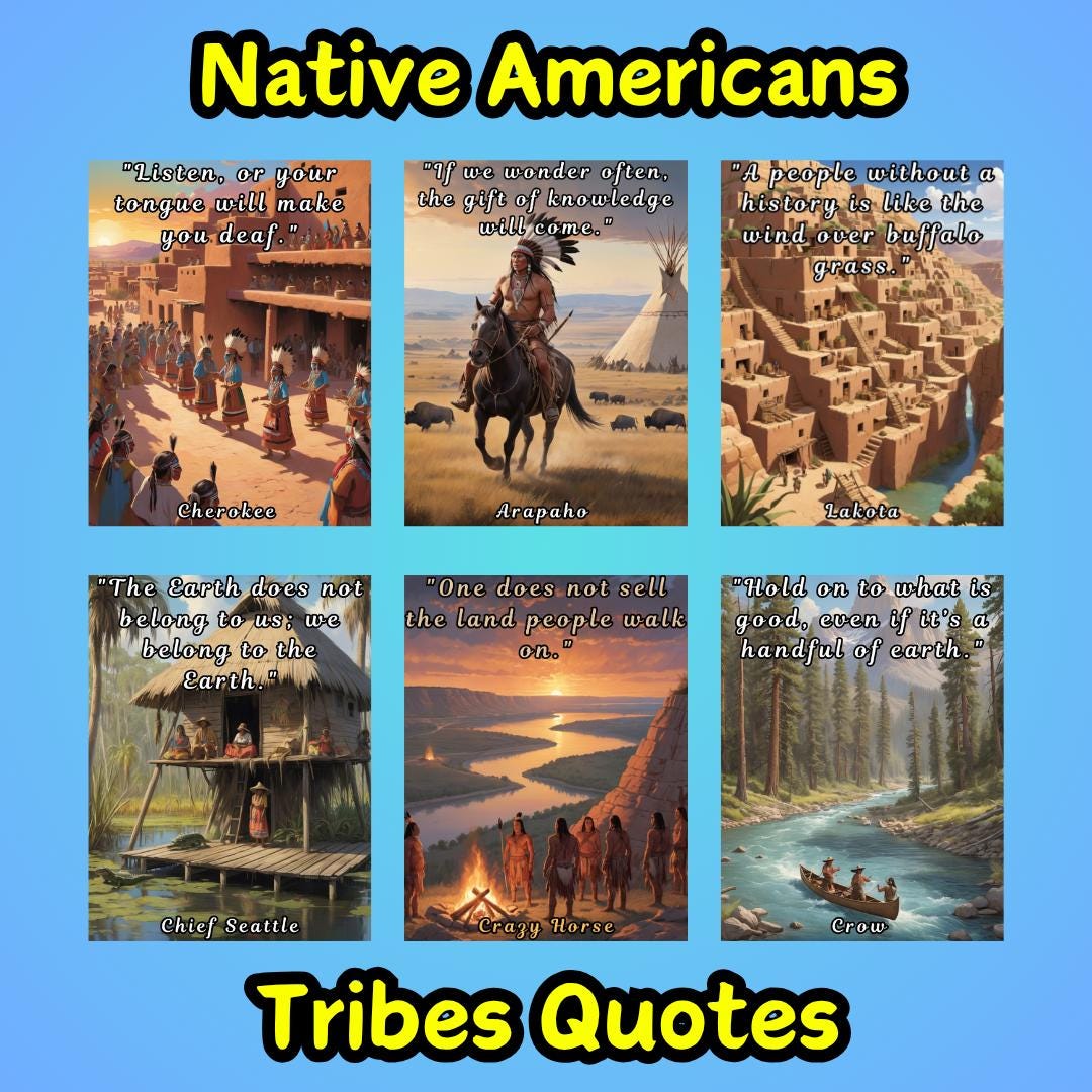 Native American Tribes Quotes Posters | Native American Heritage Month ...